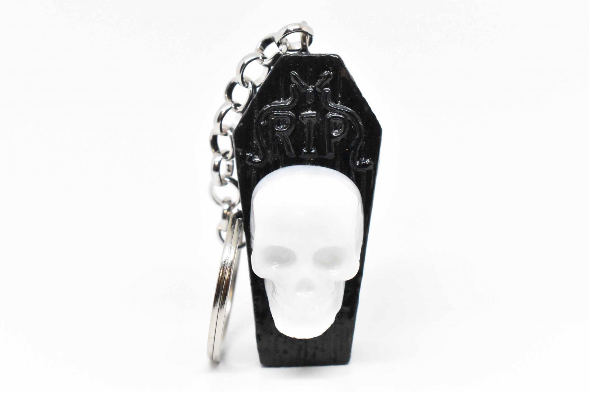 Coffin and White Skull Keychain | Skullsinspired