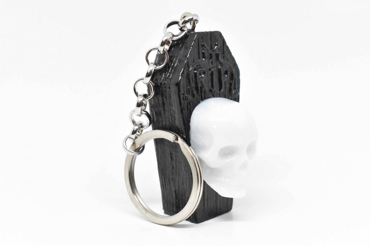 Coffin and White Skull Keychain | Skullsinspired
