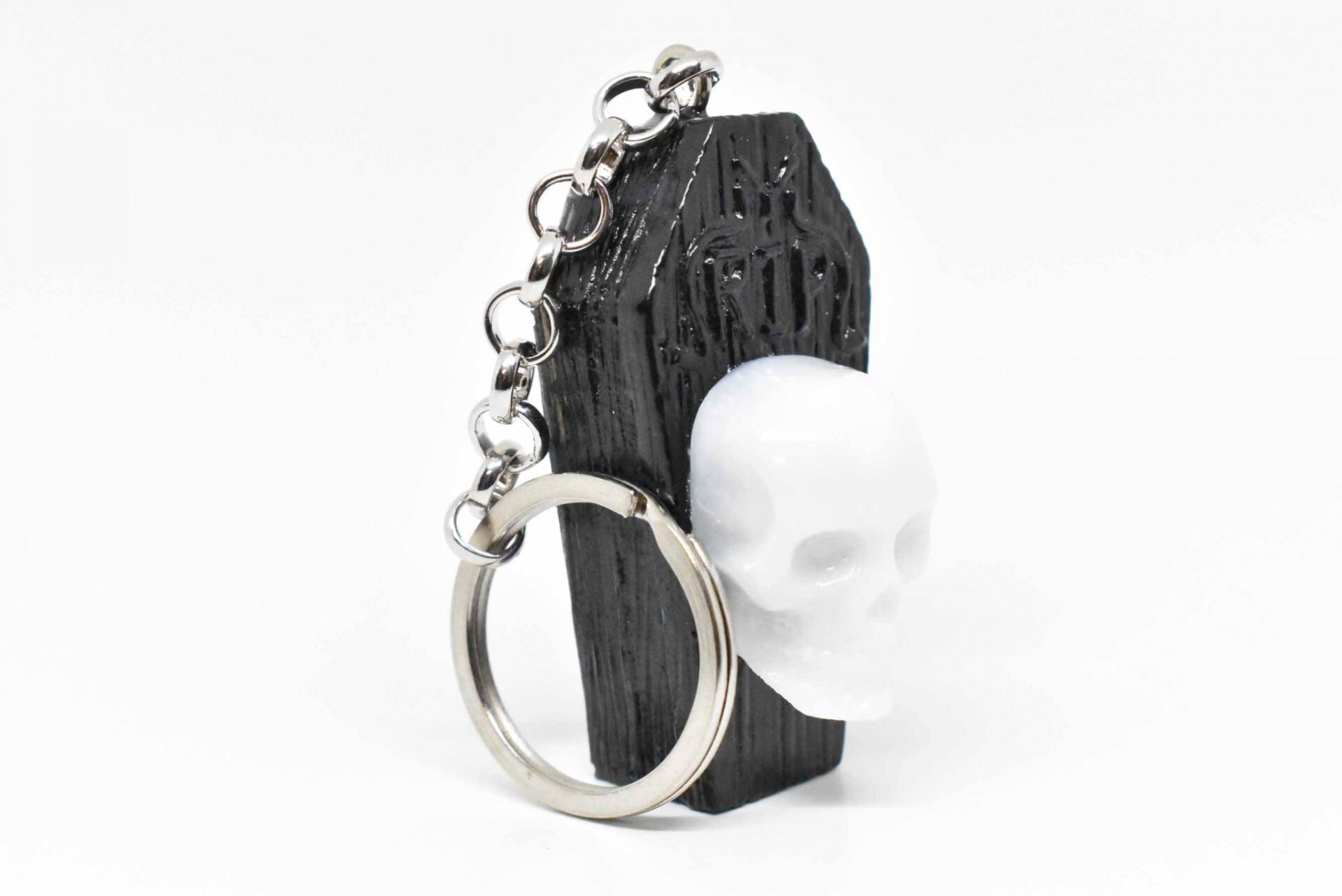 Coffin and White Skull Keychain | Skullsinspired
